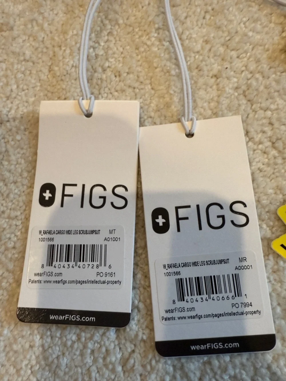 Figs | Pants & Jumpsuits | Figs White Hang Tags With Yellow Branded ...